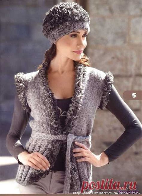 Вязание жилетов и безрукавок спицами 2 Подборка из 6 Моделей вязание Постила