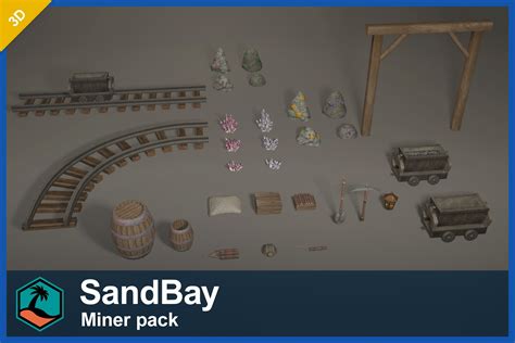 Miner And Mining Pack 30 Items Collection 3d Dungeons Unity Asset Store