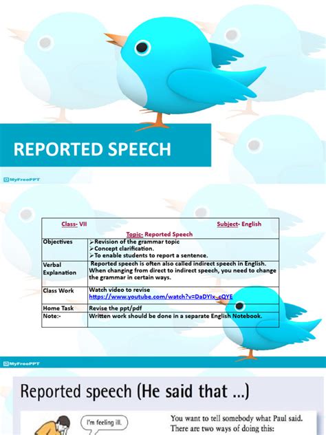 Class 7 Reported Speech Pdf