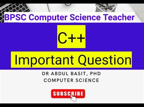 BPSC Computer Science Teacher Programming In C Set Most Important Question And Answers