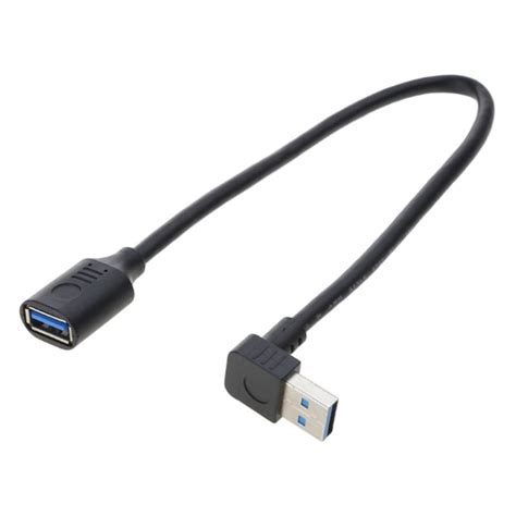 Qisuw 90 Degree USB 3 0 Male To Female Extension Cable For Computer USB Drive Card Reader