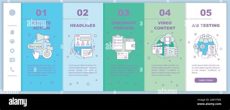 Digital Marketing Onboarding Mobile Web Pages Vector Template Advertising Campaign Smm
