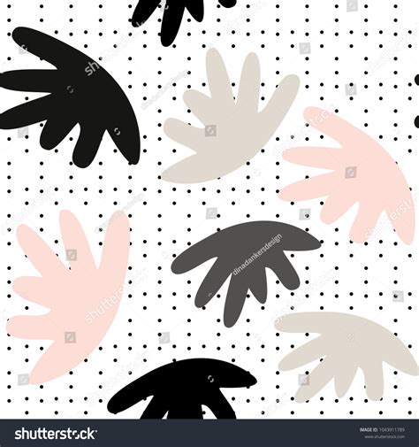 Vector Seamless Pattern Abstract Organic Shapes Stock Vector Royalty Free 1043911789