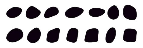 Premium Vector Set Of Black Random Organic Blob Shape