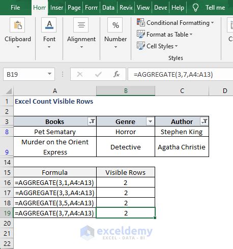 Excel Count Visible Rows Formula And VBA Code ExcelDemy