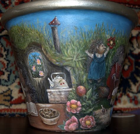 Иллюстрация Сказка на цветочном горшке в стиле детский