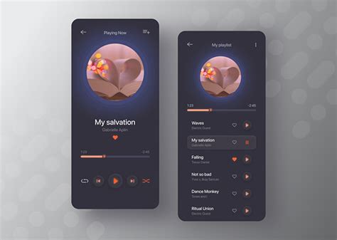 audio player interface design on behance