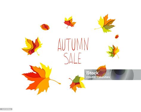 종이 단풍 모양 3d 디자인의 프레임을 잘라 엽서 배너 포스터 현수막에 대 한 글자의 템플릿 화려한 벡터 일러스트입니다 0명에 대한 스톡 벡터 아트 및 기타 이미지 Istock