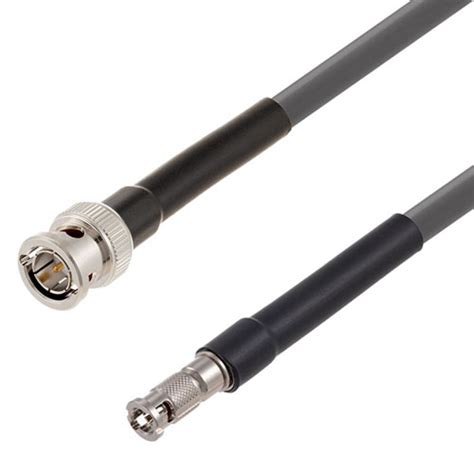 75 Ohm 6G SDI BNC Male To HD BNC Male Cable Assembly Using 1694A GY Coax 3 FT