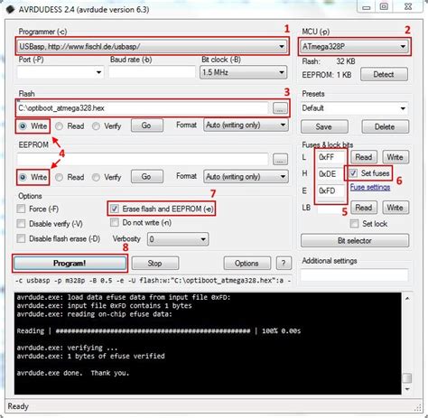Как установить Optiboot в Arduino Ide