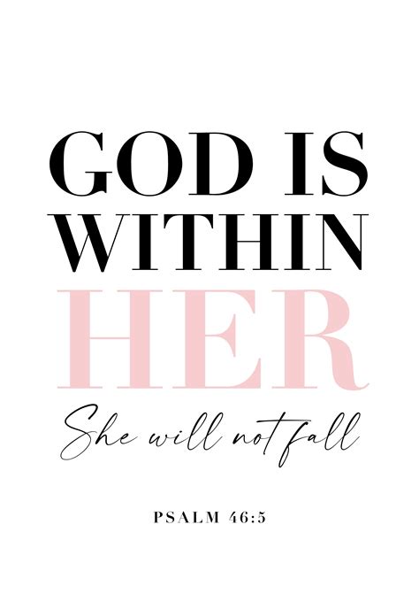 God Is Within Her Psalm 465 Christian Poster Scripture Bella