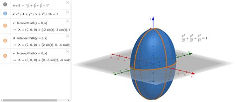 Ellipsoid Geogebra