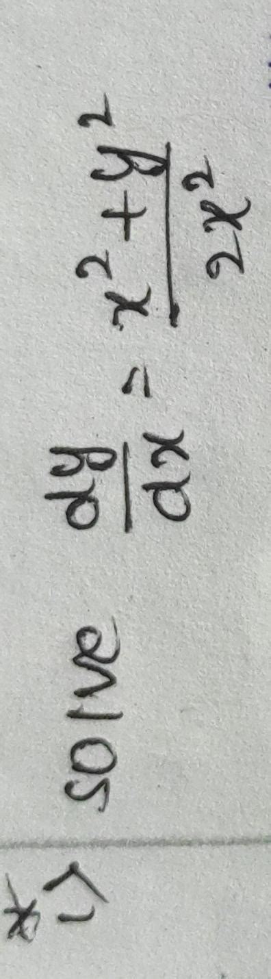 Solved Solve Homogenous Differential Equation