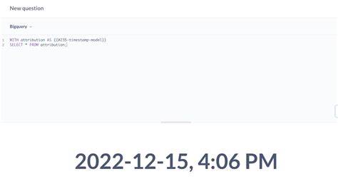 Error Accessing Bigquery Model In Sql Query Missing Required Parameters Get Help Metabase