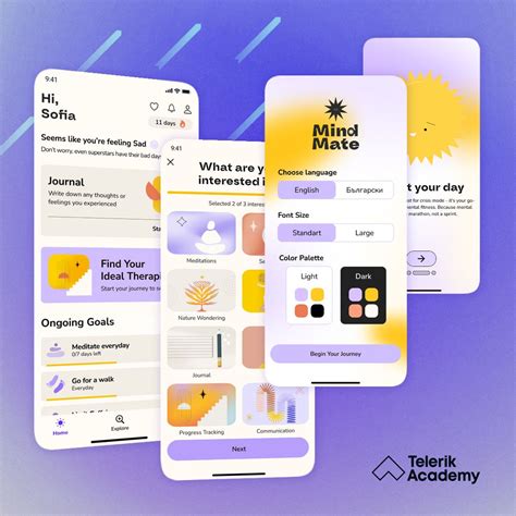 Mindmate е проект на екип курсисти в програмата Upskill Ux Ui създаден по… Telerik Academy