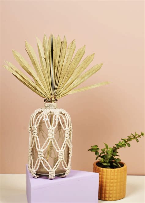 Get Macrame Bottle Décor 7 Inches Clear Glass Finish At ₹ 1249 Lbb Shop