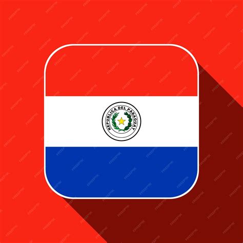 Paraguay Flag Official Colors Vector Illustration Premium Vector