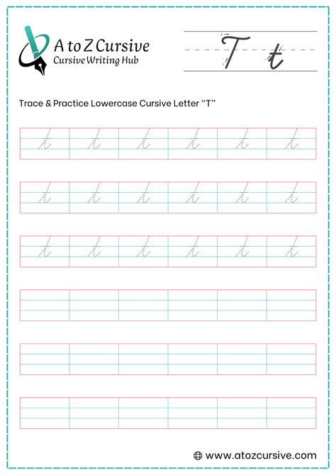 Cursive T Tutorial And Worksheets