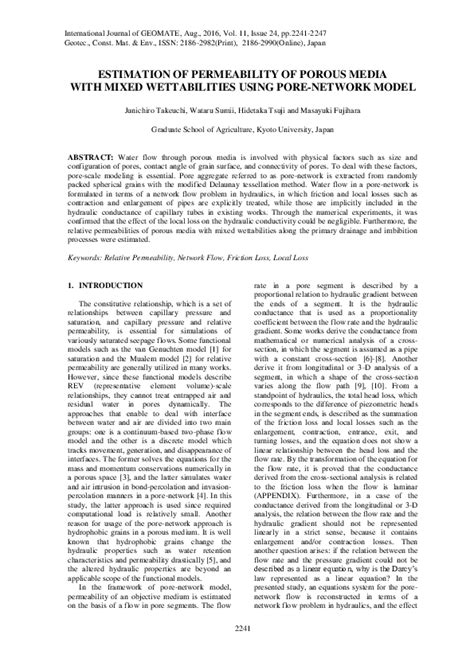 Estimation Of Permeability Of Porous Media With Mixed Wettabilities