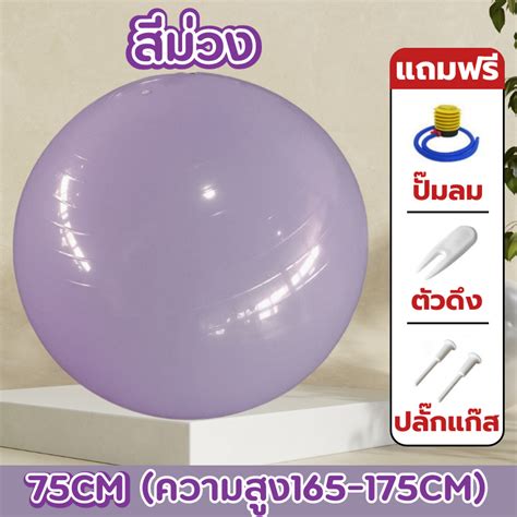 ลูกบอลโยคะ บอลโยคะ Yoga Ball ลูกบอลฟิตเนส พร้อมที่สูบลม ขนาด 55ซม 65ซม
