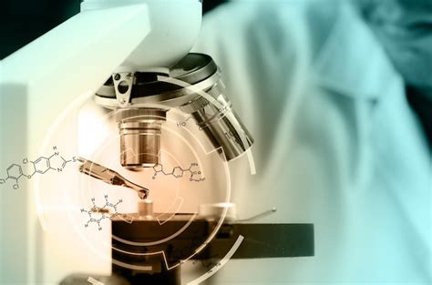 Premium Photo Double Exposure Of Scientist And Microscope At Laboratory