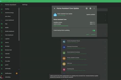 Home Assistant Ha Is Not Letting Me Update And Almost All My Devices Are Not Connecting When
