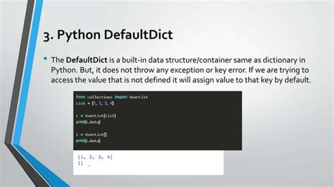 Python Collections Module Pptx Programming Languages Computing