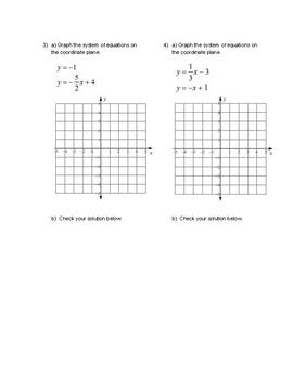 System Of LINEAR Equations Graphing Quiz By JNOVA Math Curriculum