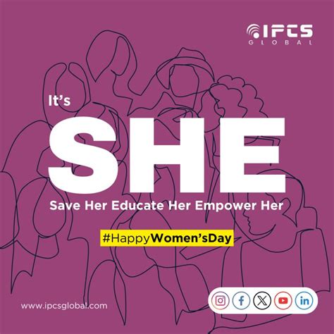 Save Her Educate Her Empower Her Happywomensday Ipcs Salem Posted On The Topic Linkedin