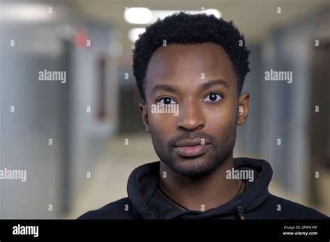 Man At University Corridor Education Student At School Campus Smart