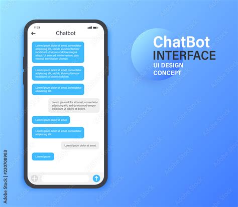 Chatbot Mobile Ui Design Concept Sms Messenger Online Conversation