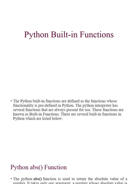 12python Buit In Functions Pdf