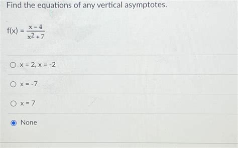 Solved Find The Equations Of Any Vertical