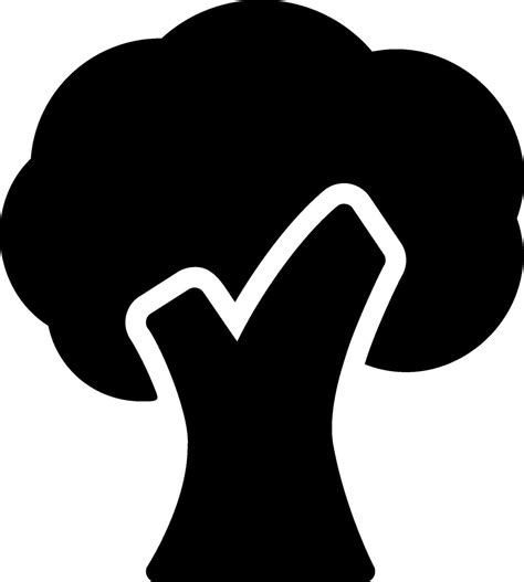 Tree Glyph Icon Vector Art At Vecteezy