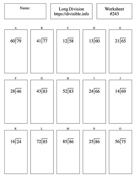 2 Digit Divided By 2 Digit Long Division Worksheet 243