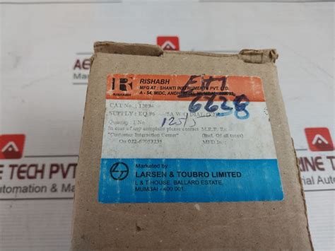 Rishabh Eq96 Analog Voltmeter 850v Aeliya Marine