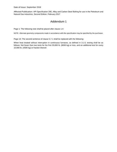 API Spec 20E Addendum 1