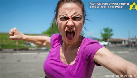Angry Lady Punching Pose Stable Diffusion Online