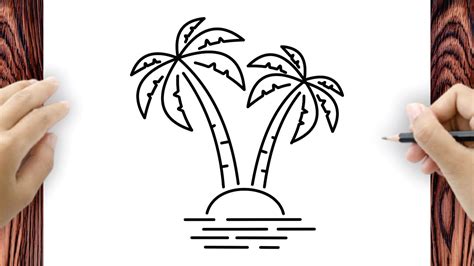 كيفية رسم شجرة النخيل خطوة بخطوة Youtube