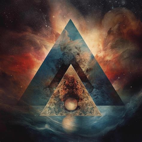 Triangle Fractal Poster Design Premium Ai Generated Image