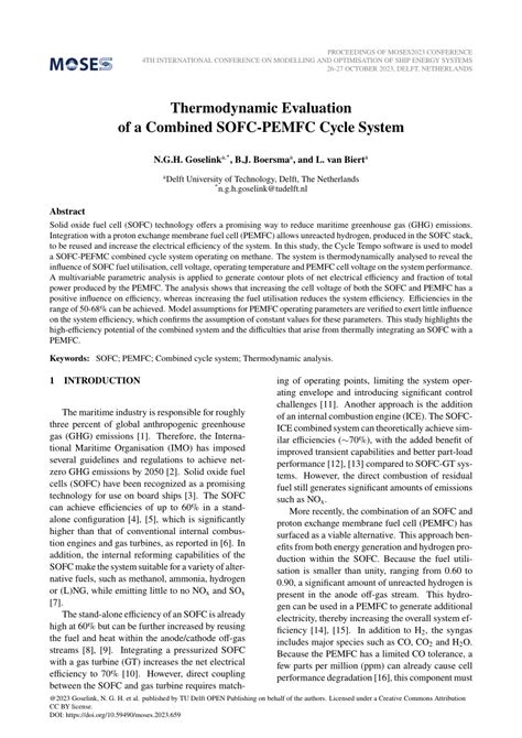 pdf thermodynamic evaluation of a combined sofc pemfc cycle system
