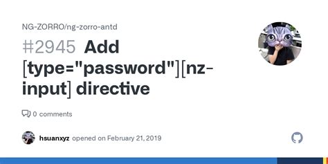 Add Type Password Nz Input Directive Issue 2945 NG ZORRO Ng