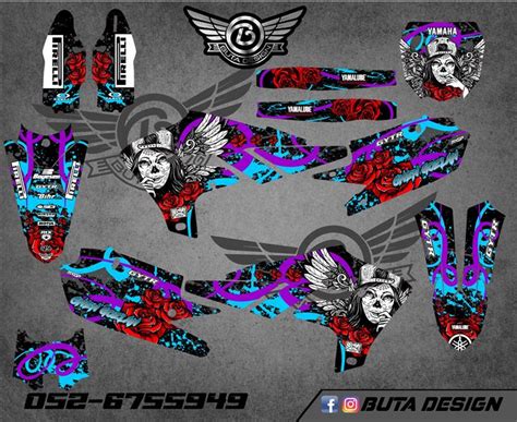 קיט מדבקות ל Yamaha Yzf 450 2019 2022 Yzf 250 2020 2023 V52 Buta Design