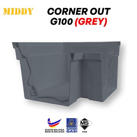 G100 Pvc Gutter Corner Out Grey From Nagireddy Hardware And Timber Sdn Bhd
