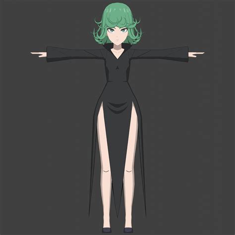 D Model Tatsumaki One Punch Man VR AR Low Poly CGTrader