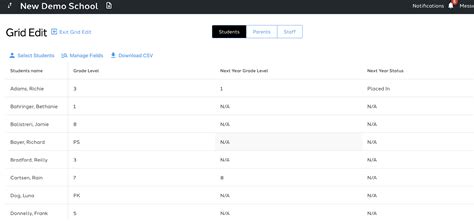 Missing Next Year Status And Grade Leveldata Rollup Ae Connect