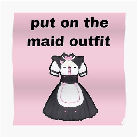 Put Ion The Maid Outfit Poster By Pencilhobo Redbubble