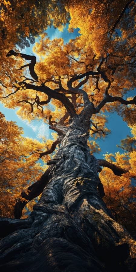 a stunning unreal engine 5 artwork majestic tall tree in woods with