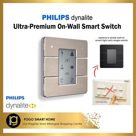 pilips dynalite ultra premium on wall smart switch padpe antumbra