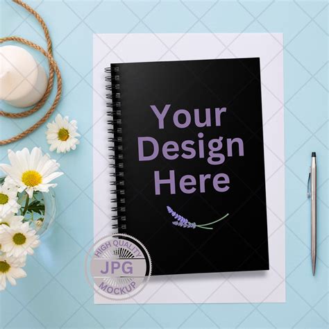 Spiral Notebook Mock Up Notebook Mockup Diary Mockup Journal Notepad